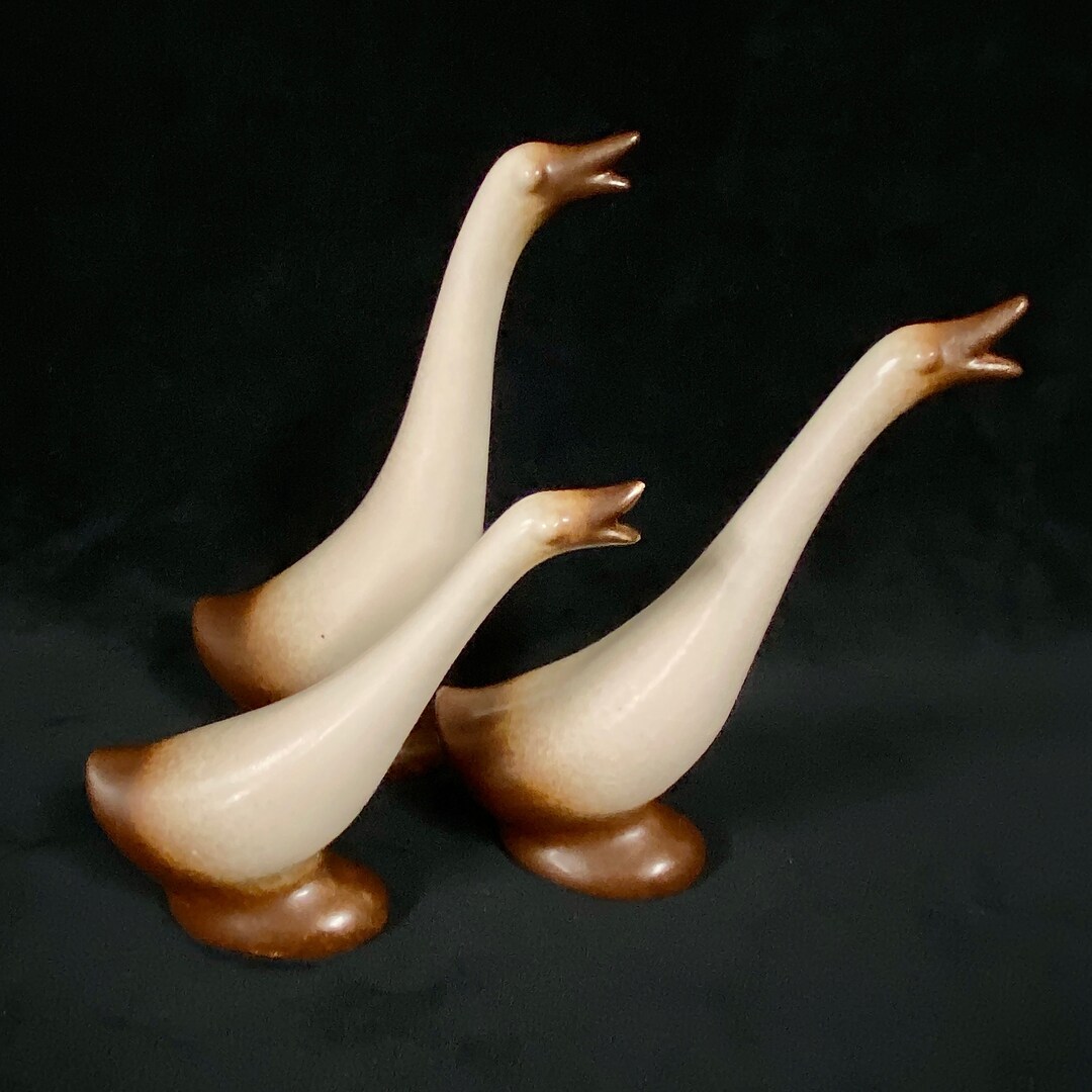 Howard Pierce Trio of Geese Porcelain Figures 250P - Etsy
