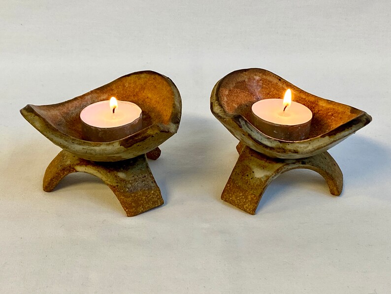 Vintage Joyce Mccullough Studio Pottery Candle Holders, MCM Design - Etsy