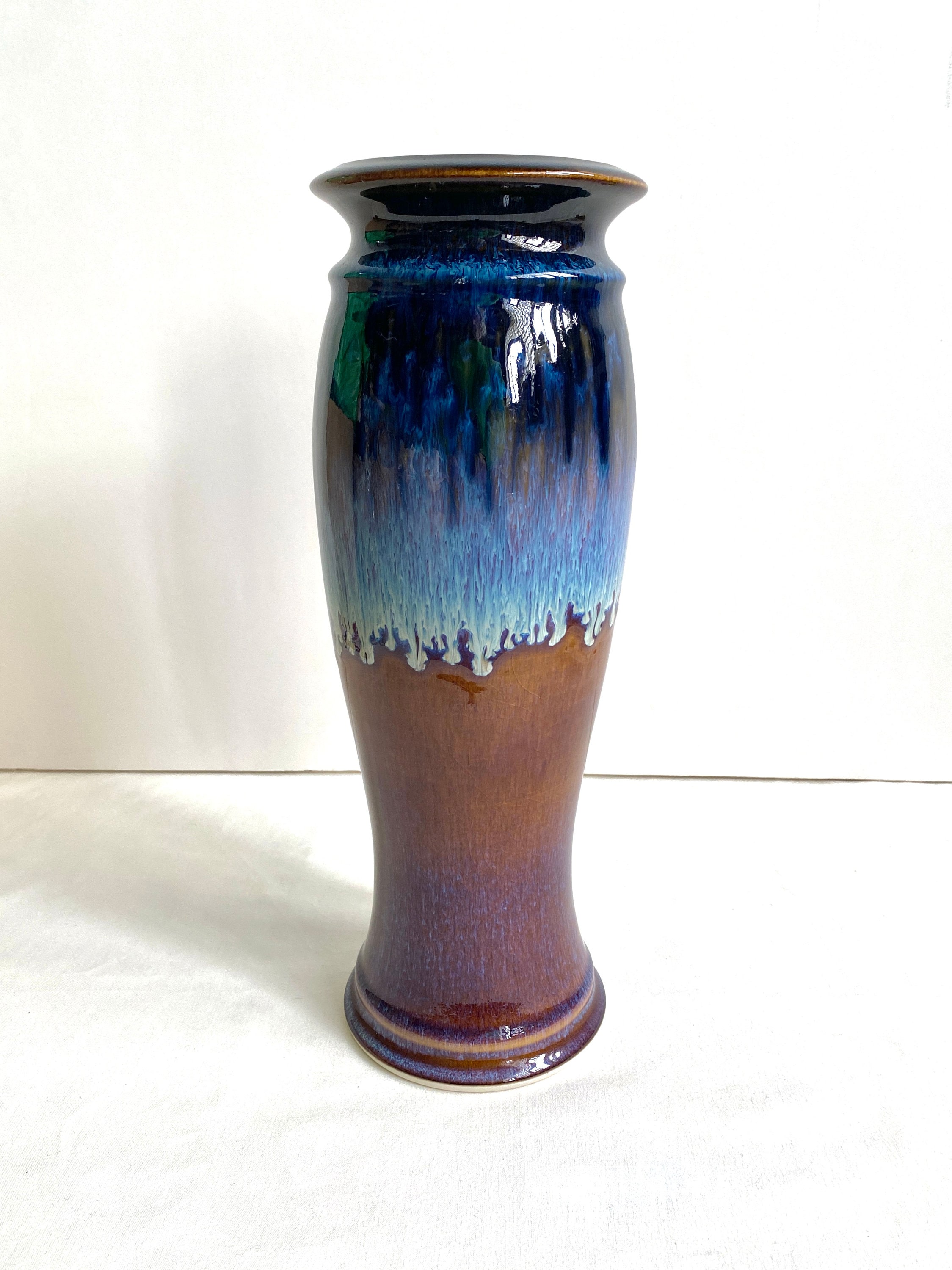 Bill Campbell Pottery Tall Vase, Flambeaux Glaze - Etsy