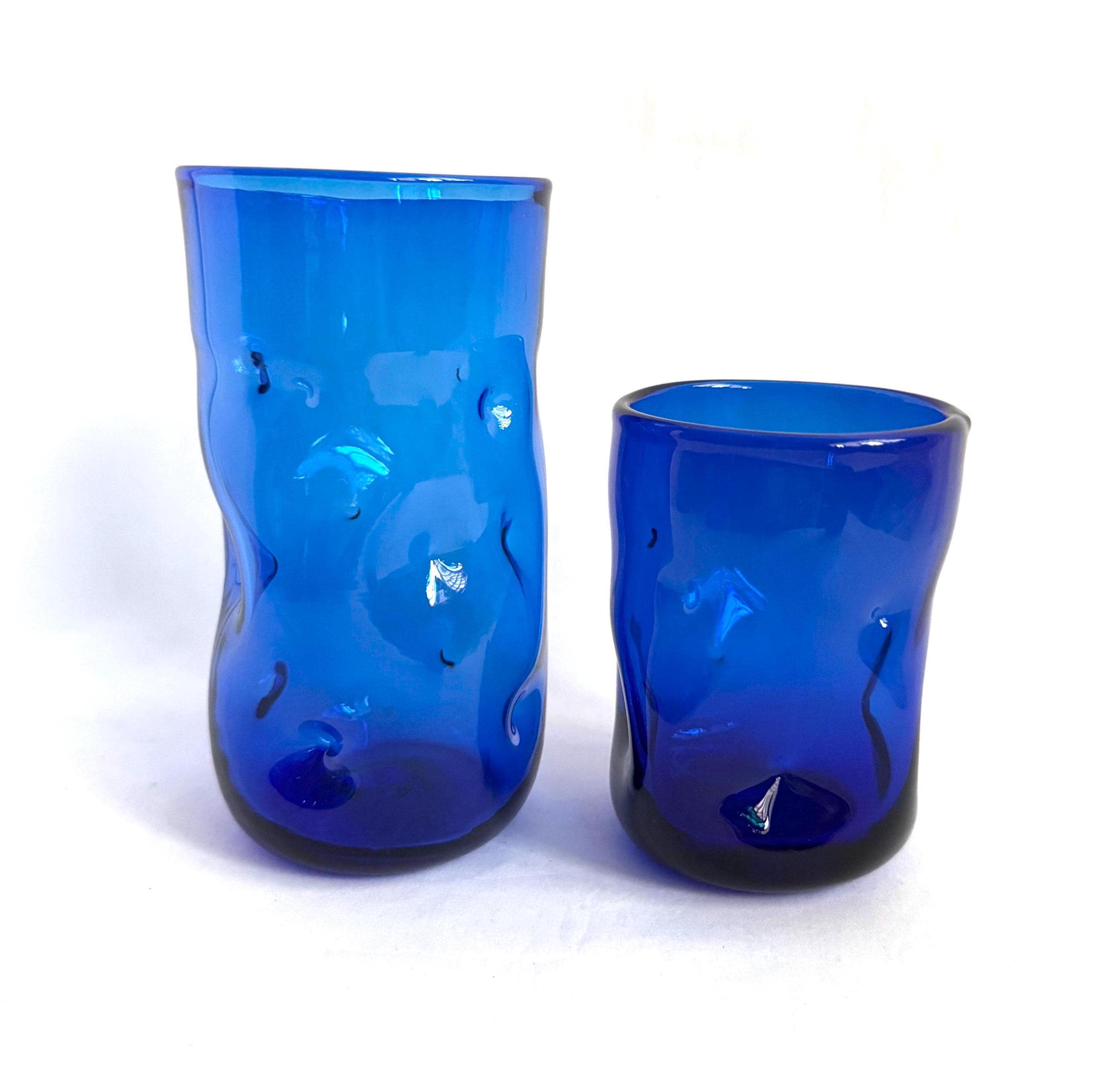 Blenko Dimple Glasses 418L and 418S - Etsy