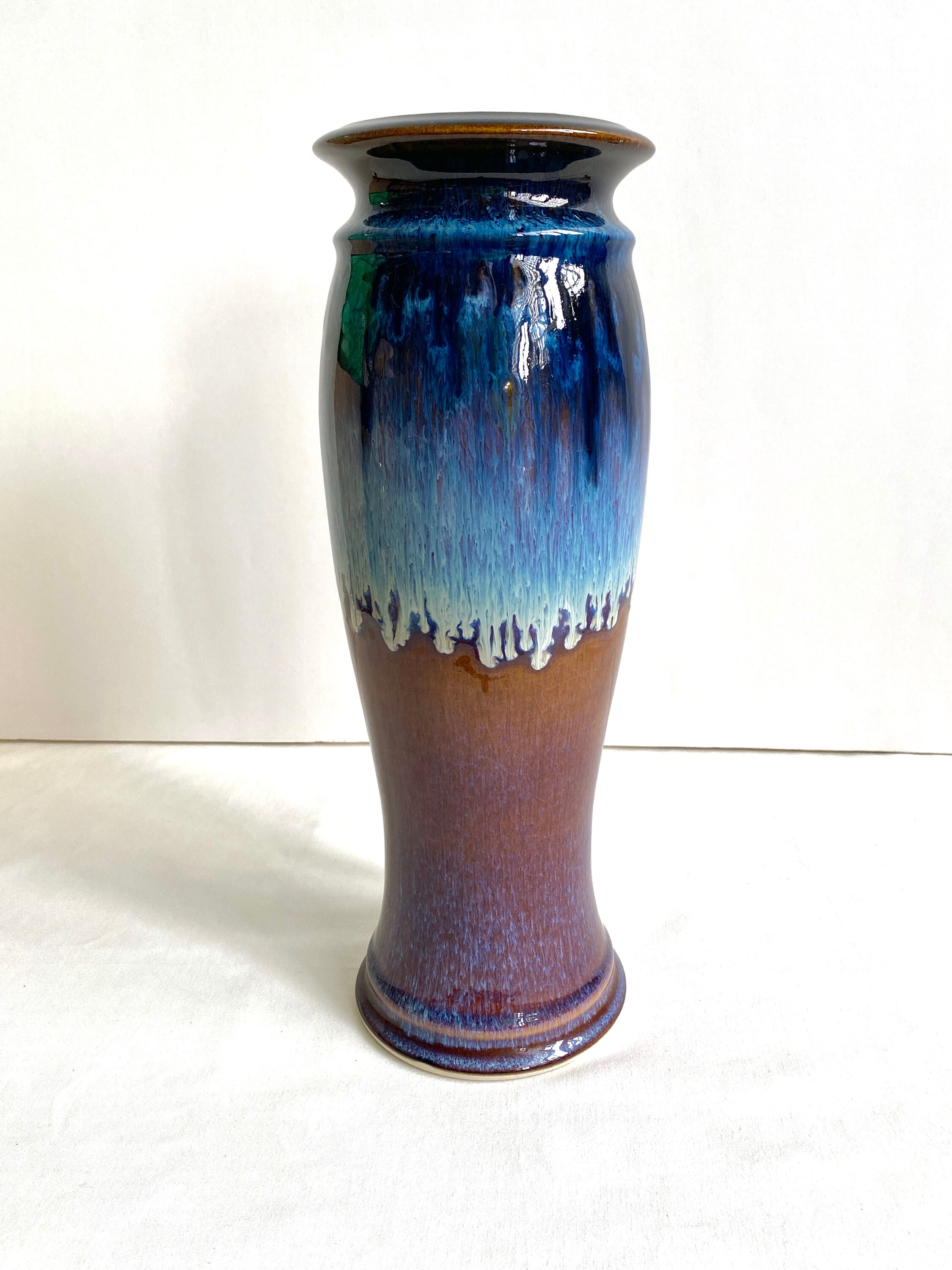 Bill Campbell Pottery Tall Vase, Flambeaux Glaze - Etsy