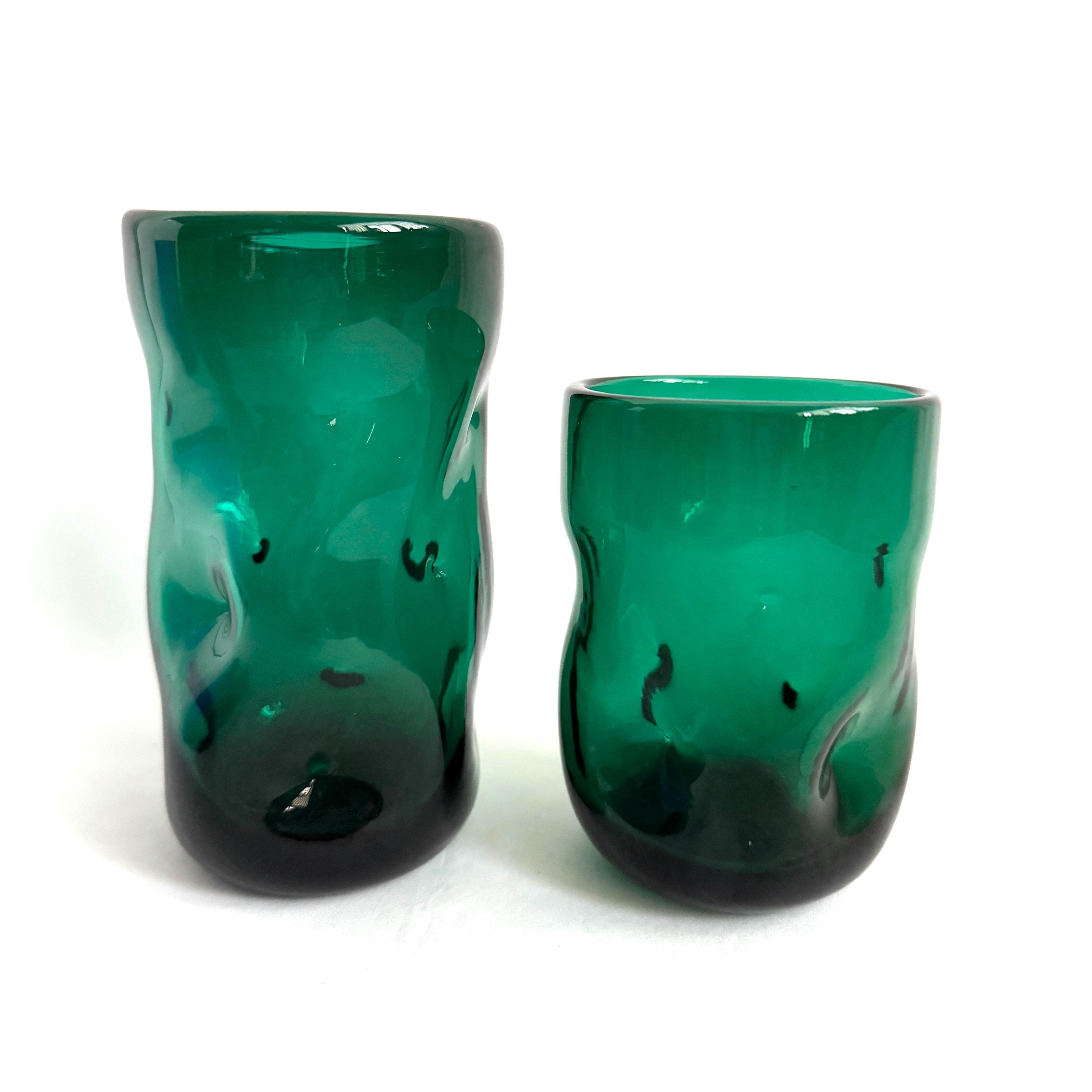 Blenko Dimple Glasses 418L and 418S - Etsy