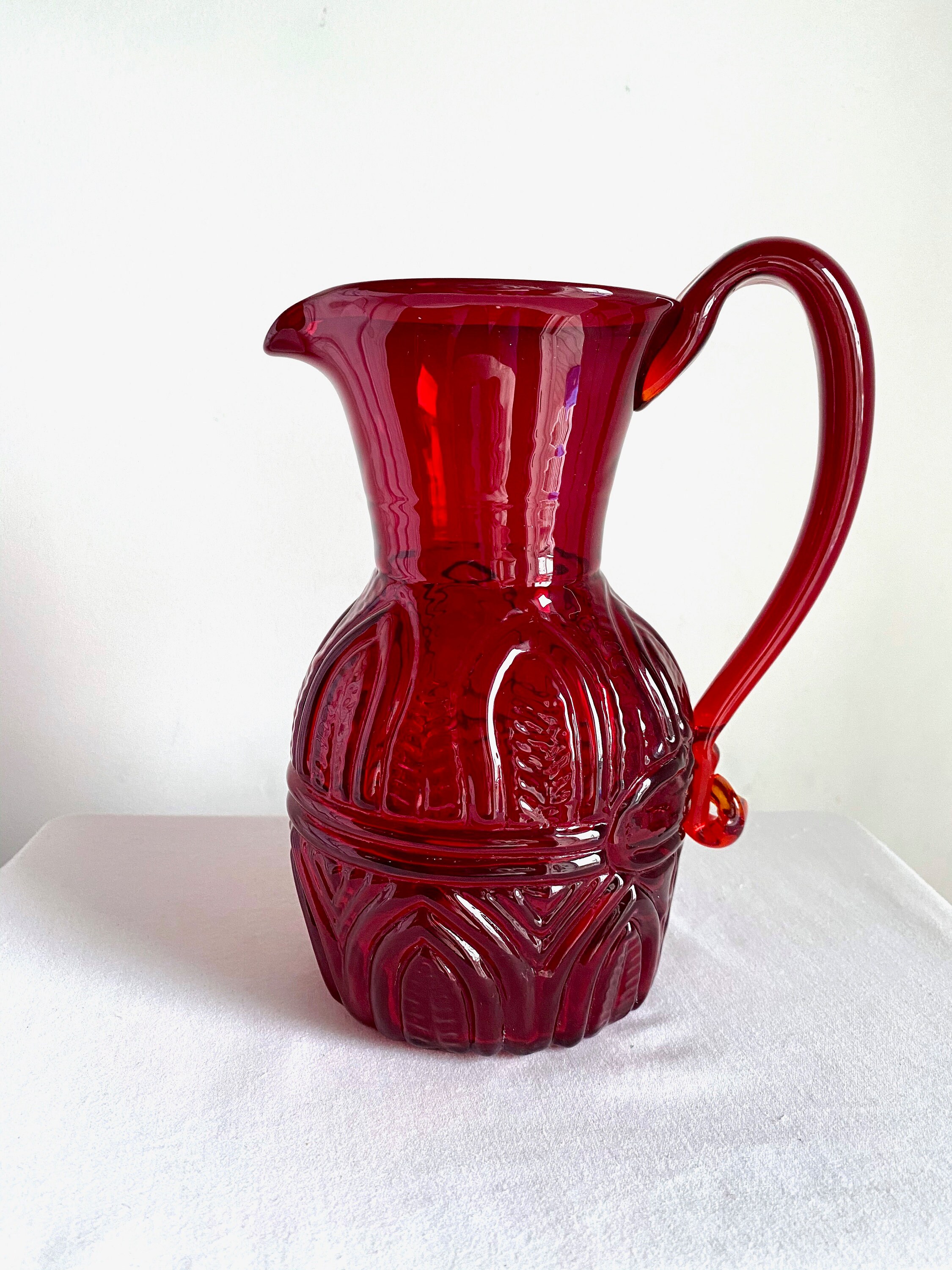 Rare Vintage Pairpoint Ruby Crystal Pitcher - Etsy