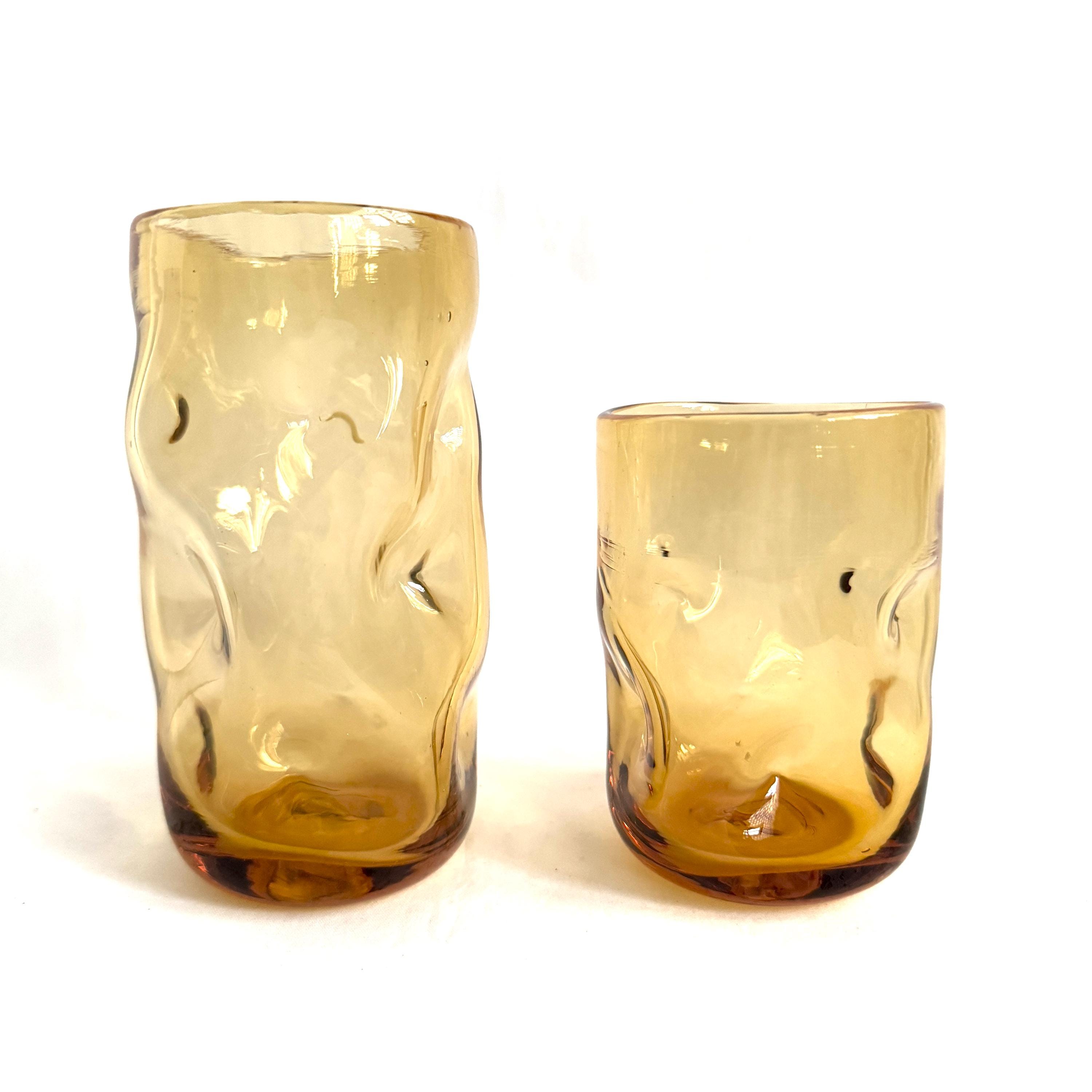Blenko Dimple Glasses 418L and 418S - Etsy