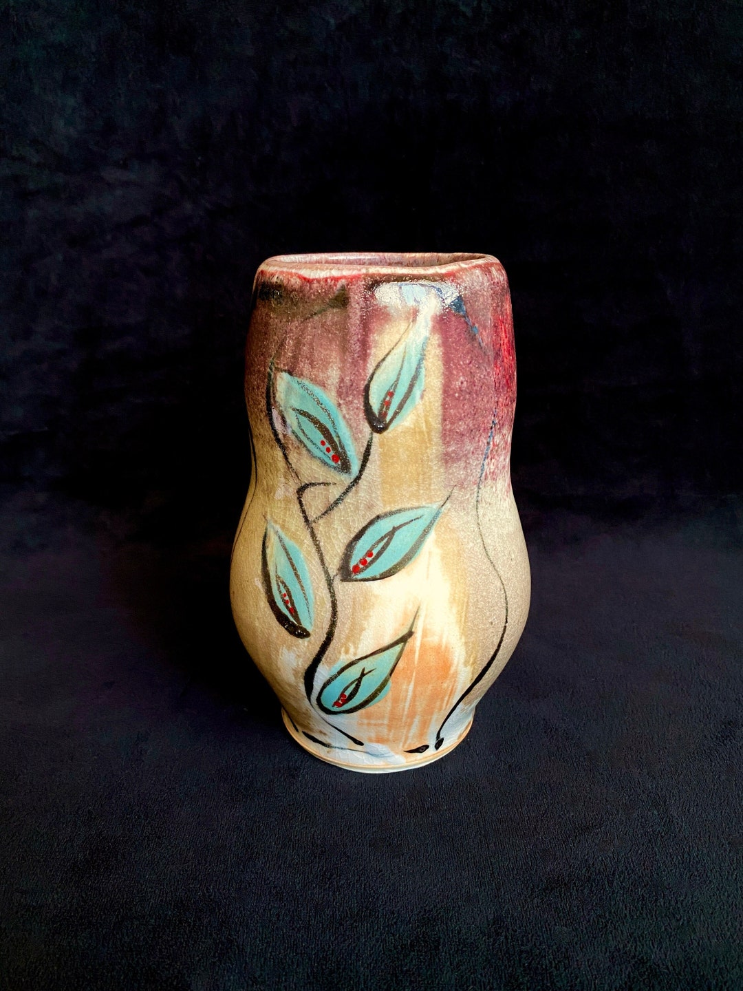 Studio Pottery Vase by Collette Smith - Etsy