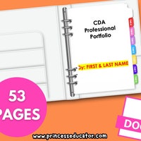 CDA Professional Portfolio Template, Canva Template, Child Development ...