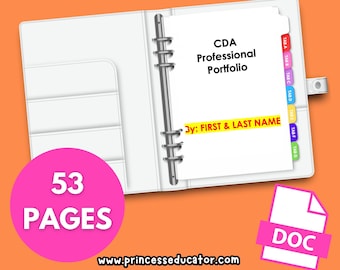 CDA Professional Portfolio Template, Canva Template, Child Development ...