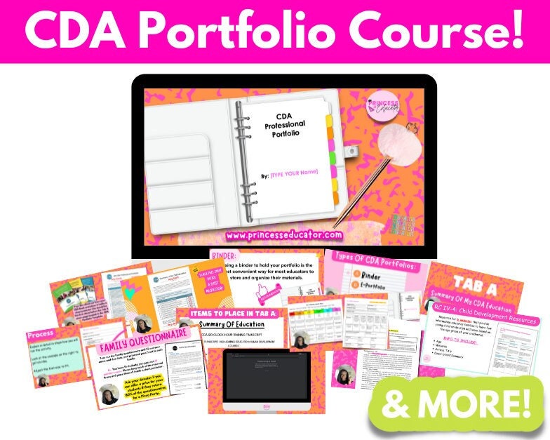 CDA Portfolio Webinar Course Bundle (CDA Portfolio Template) for Early ...