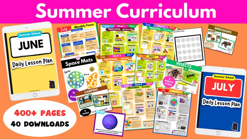 Summer School Curriculum for Preschoolers ( 3 to 5 Years Old) School ...