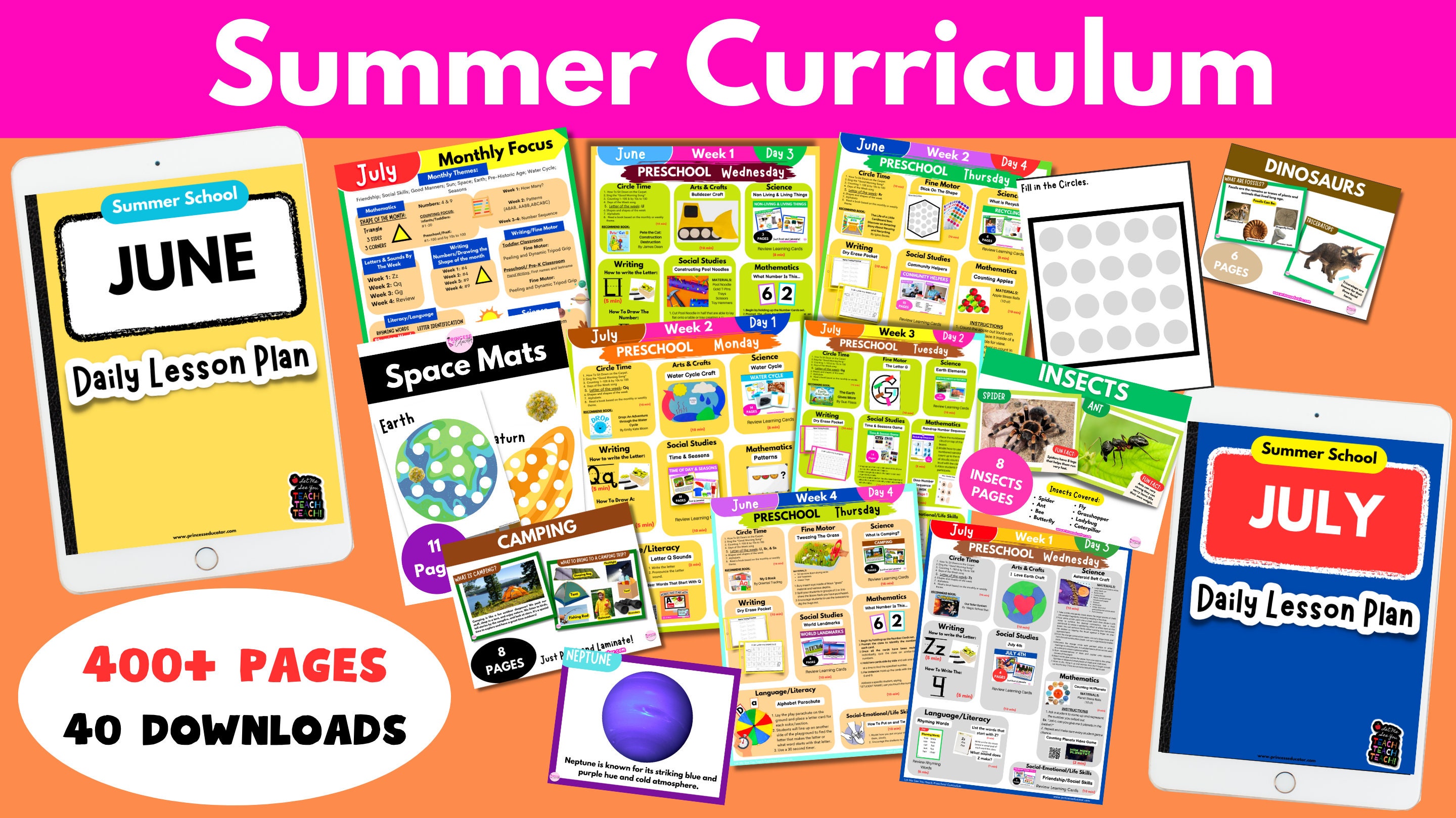 Summer School Curriculum for Preschoolers ( 3 to 5 Years Old) School ...