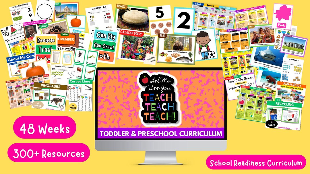 Full Year Toddler & Preschool Curriculum | Let Me See You Teach Full ...