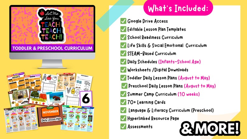 Full Year Toddler & Preschool Curriculum | Let Me See You Teach Full ...