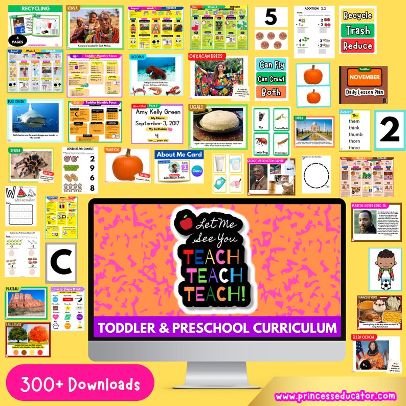 Full Year Toddler & Preschool Curriculum | Let Me See You Teach Full ...