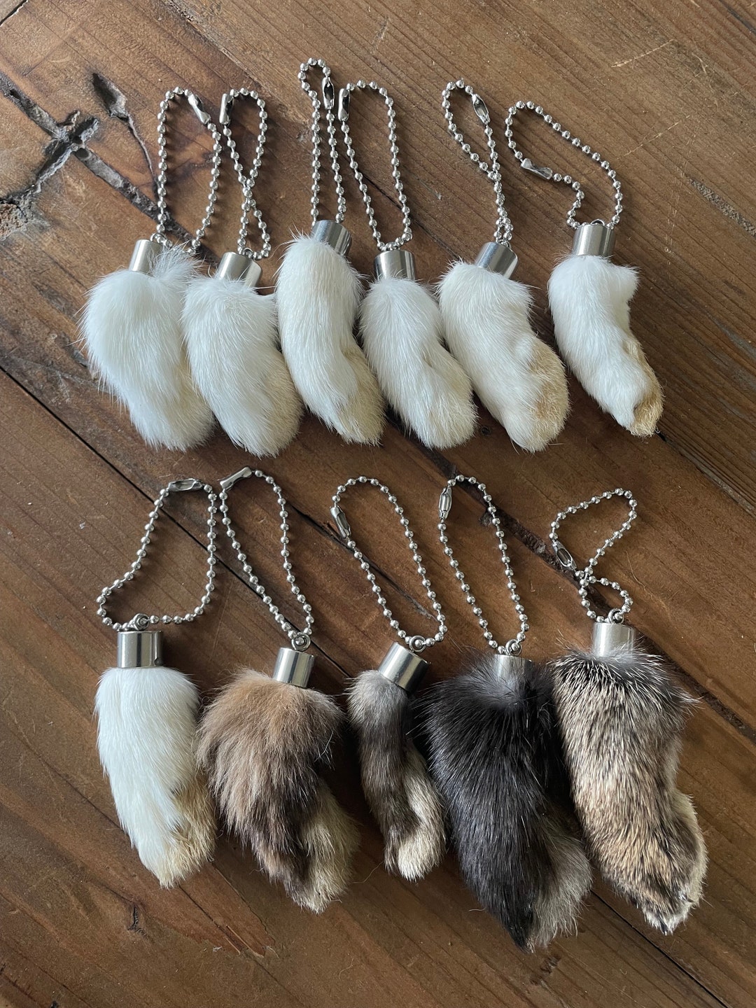 Real Rabbit Foot Keychains Sustainably Sourced - Etsy