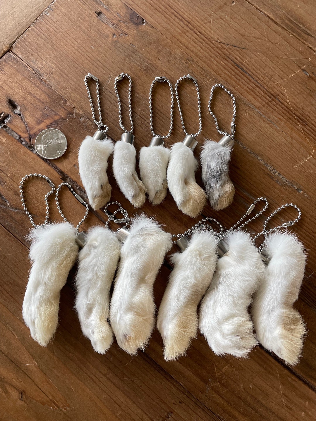 Real Rabbit Foot Keychains Sustainably Sourced - Etsy