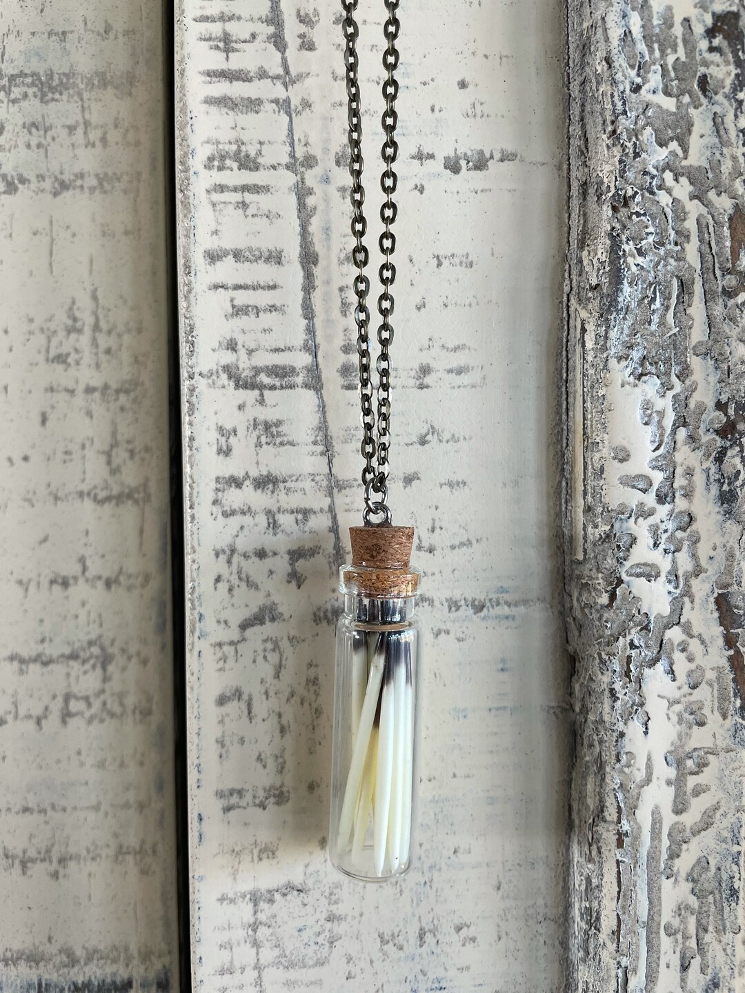 Porcupine Quill Glass Bottle Necklace - Etsy