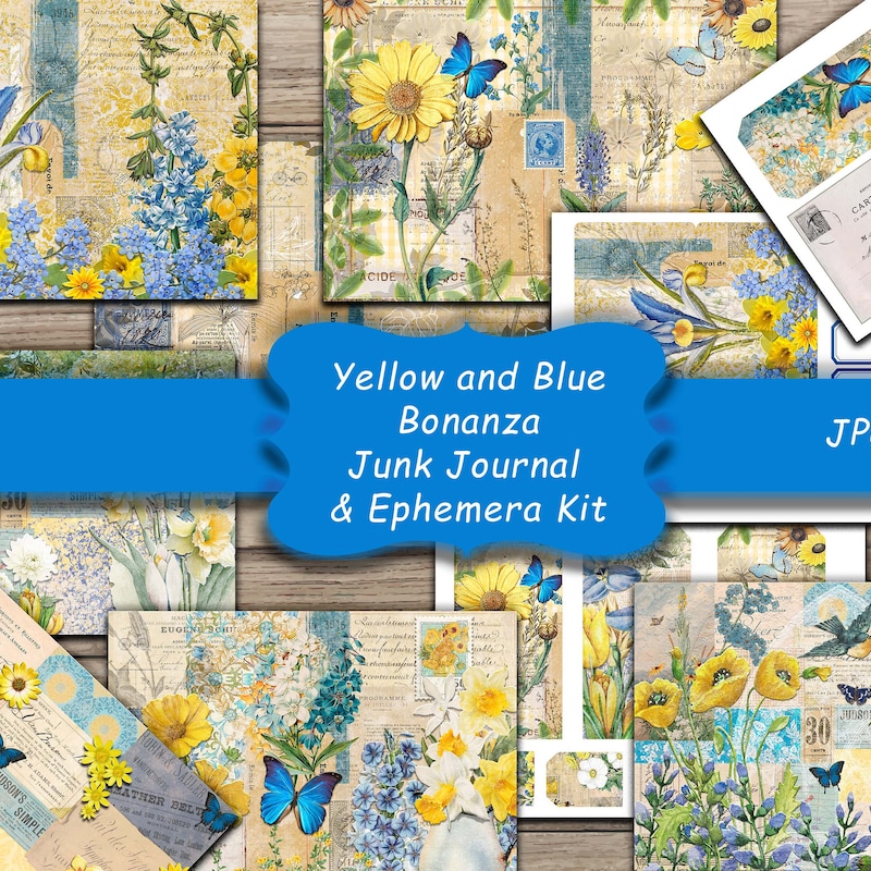 Summer Yellow Collage Kit - Etsy