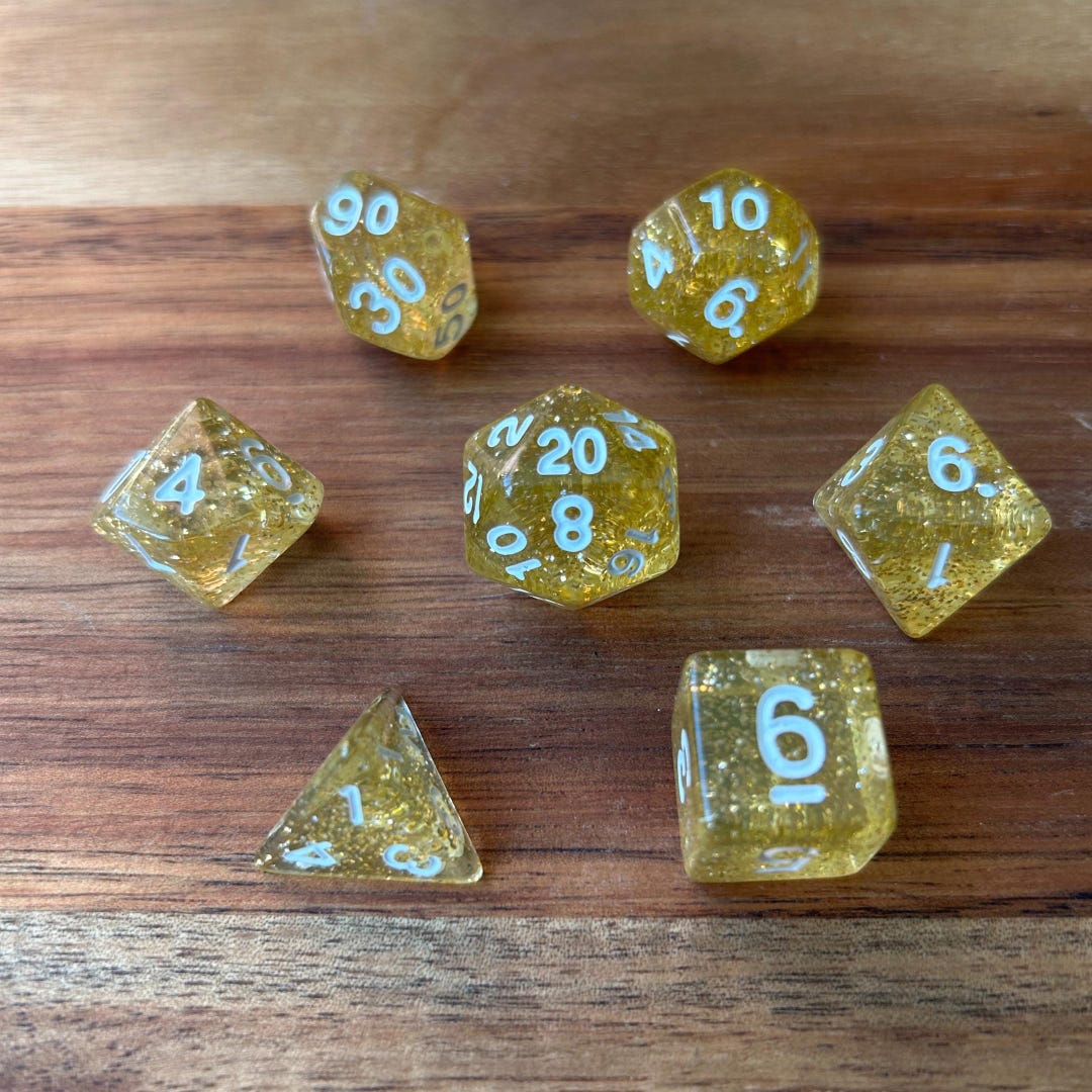 Dnd Dice Set for Dungeons and Dragons | D20 TT RPG Polyhedral Dice Set ...