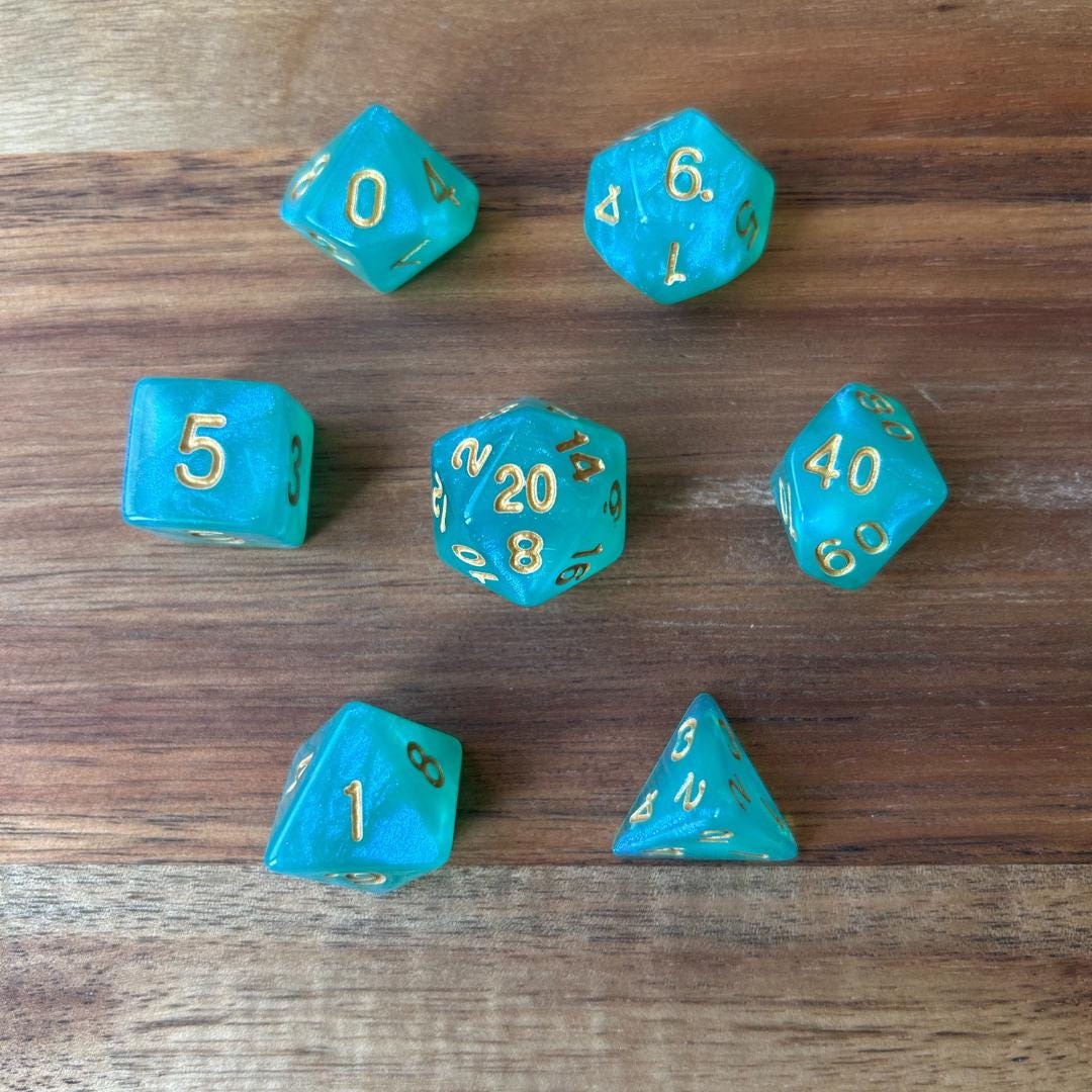 Dnd Dice Set for Dungeons and Dragons | D20 TT RPG Polyhedral Dice Set ...