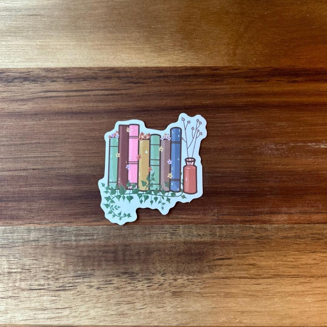 Shelf of Books Sticker - Etsy