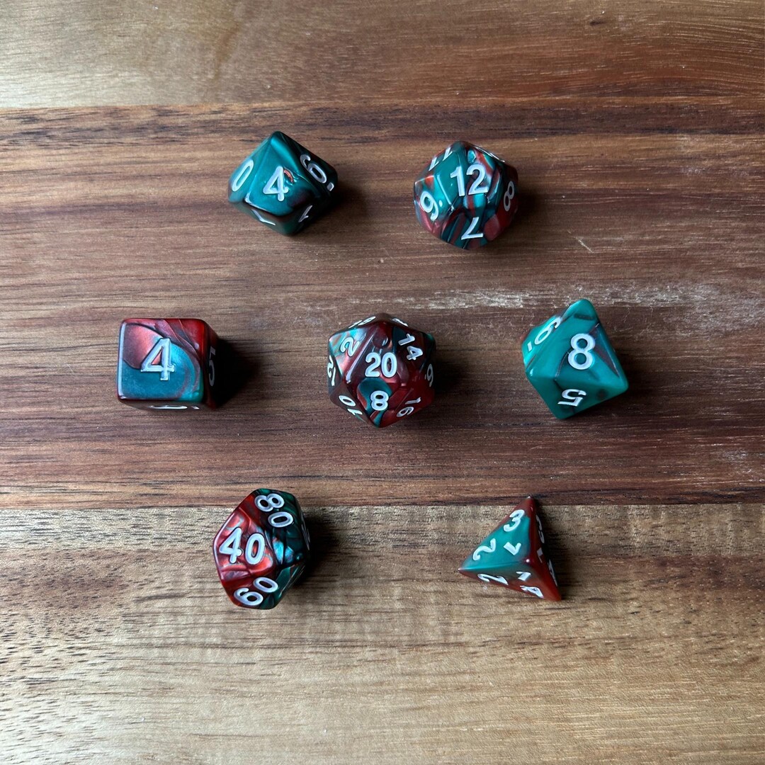 Dnd Dice Set for Dungeons and Dragons | D20 TT RPG Polyhedral Dice Set ...
