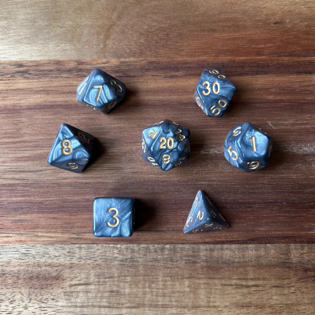 Dnd Dice Set for Dungeons and Dragons | D20 TT RPG Polyhedral Dice Set ...