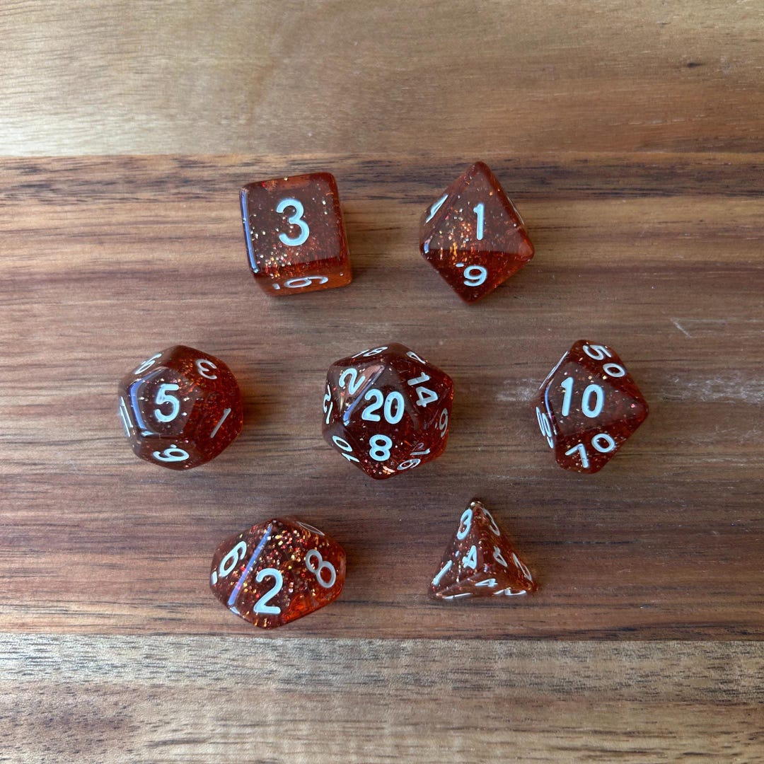 Dnd Dice Set for Dungeons and Dragons | D20 TT RPG Polyhedral Dice Set ...