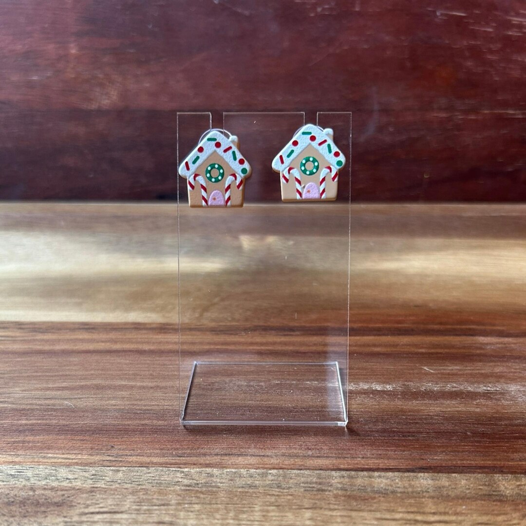 Gingerbread House Stud Earrings - Etsy