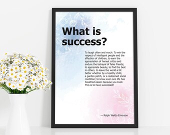 Ralph Waldo Emerson Success Poem Art Print - Etsy UK