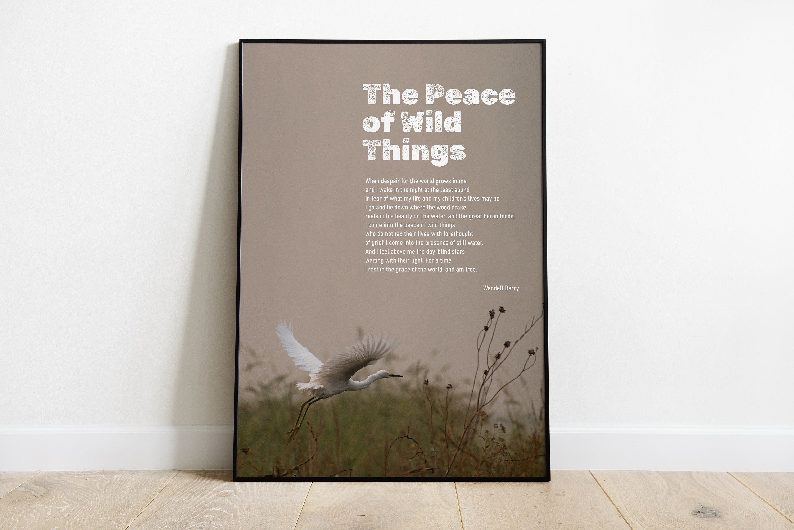 Peace of Wild Things by Wendell Berry, Inspiring Poem Art Print, Poster ...