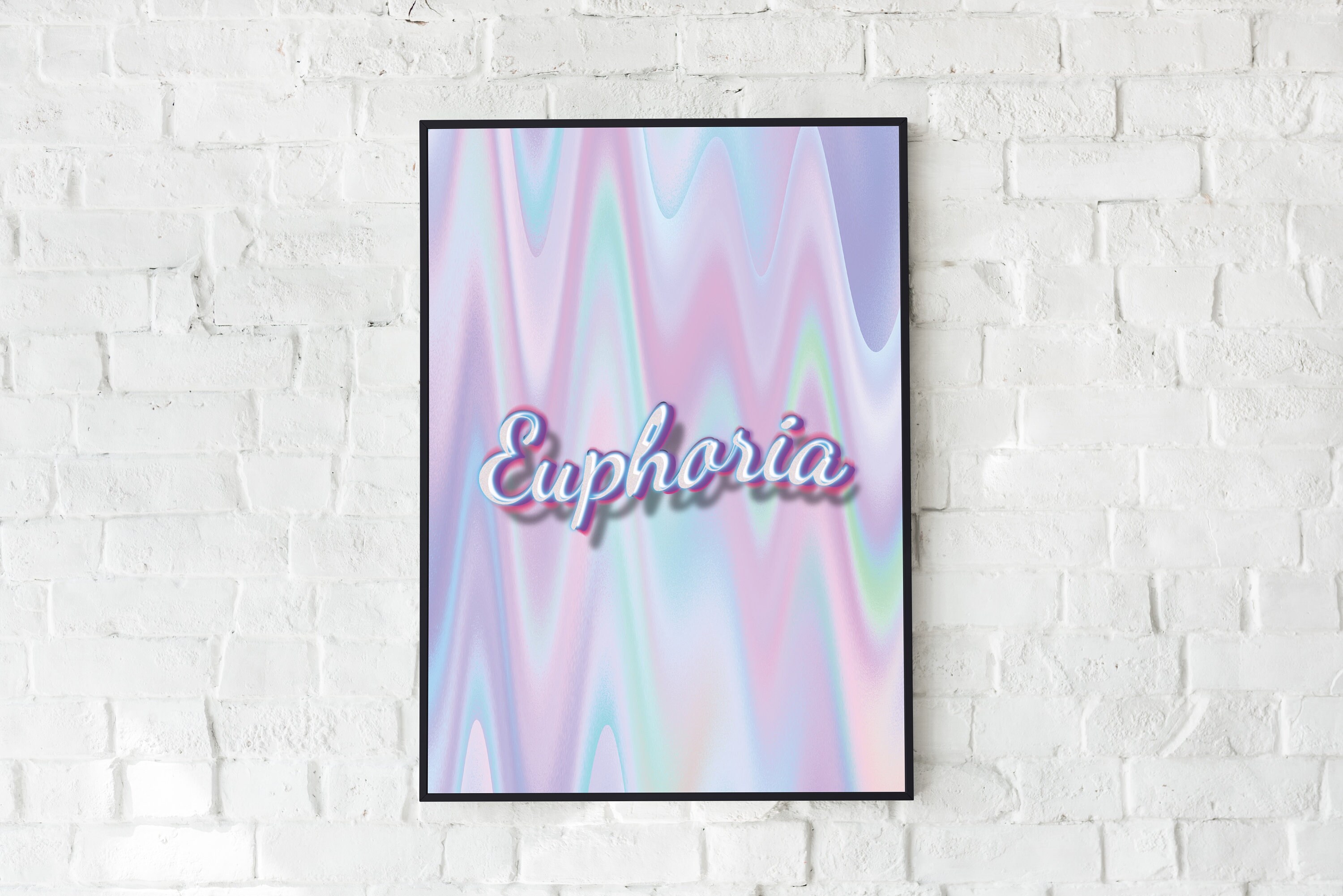 Euphoria Art Poster, Room Decor Aesthetic Y2k, Holographic Art ...