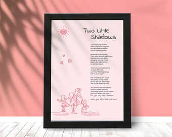 Two Little Shadows Poem - Etsy