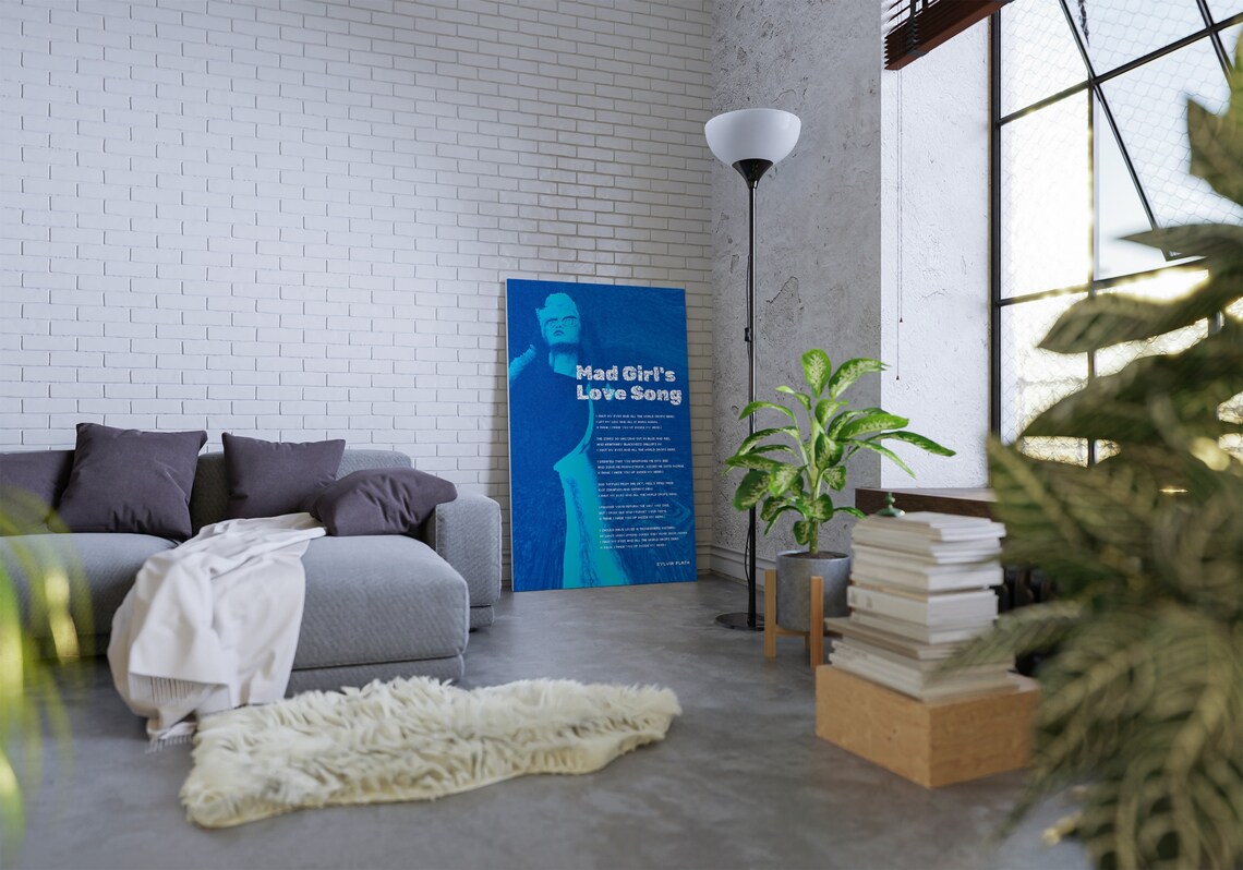 Sylvia Plath Poem Print Mad Girl's Love Song Poetry Art - Etsy