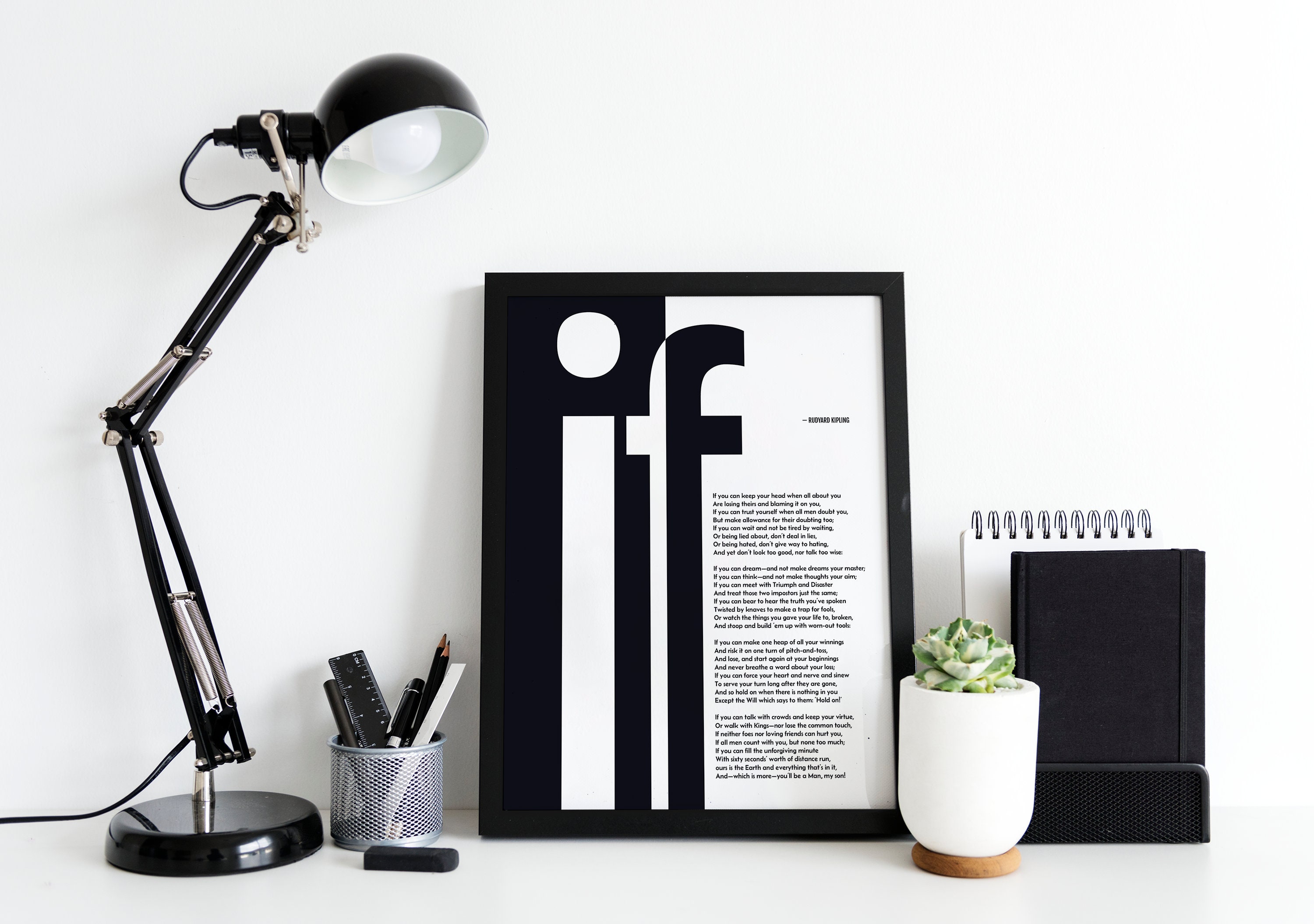 If Poem Print by Rudyard Kipling, If Printable Poster Minimalist Font ...