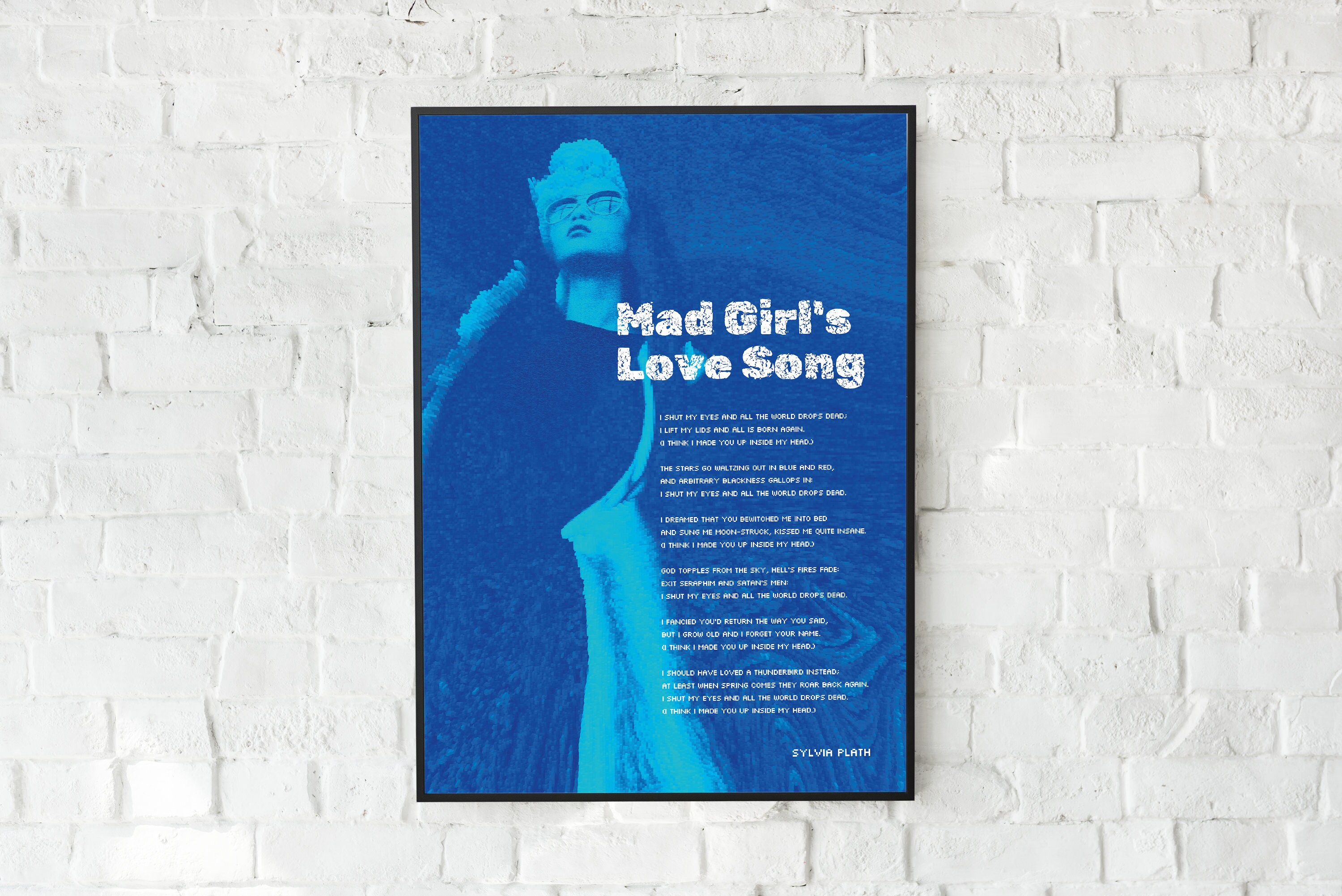 Sylvia Plath Poem Print, Mad Girl's Love Song, Poetry Art Decor, Plath ...