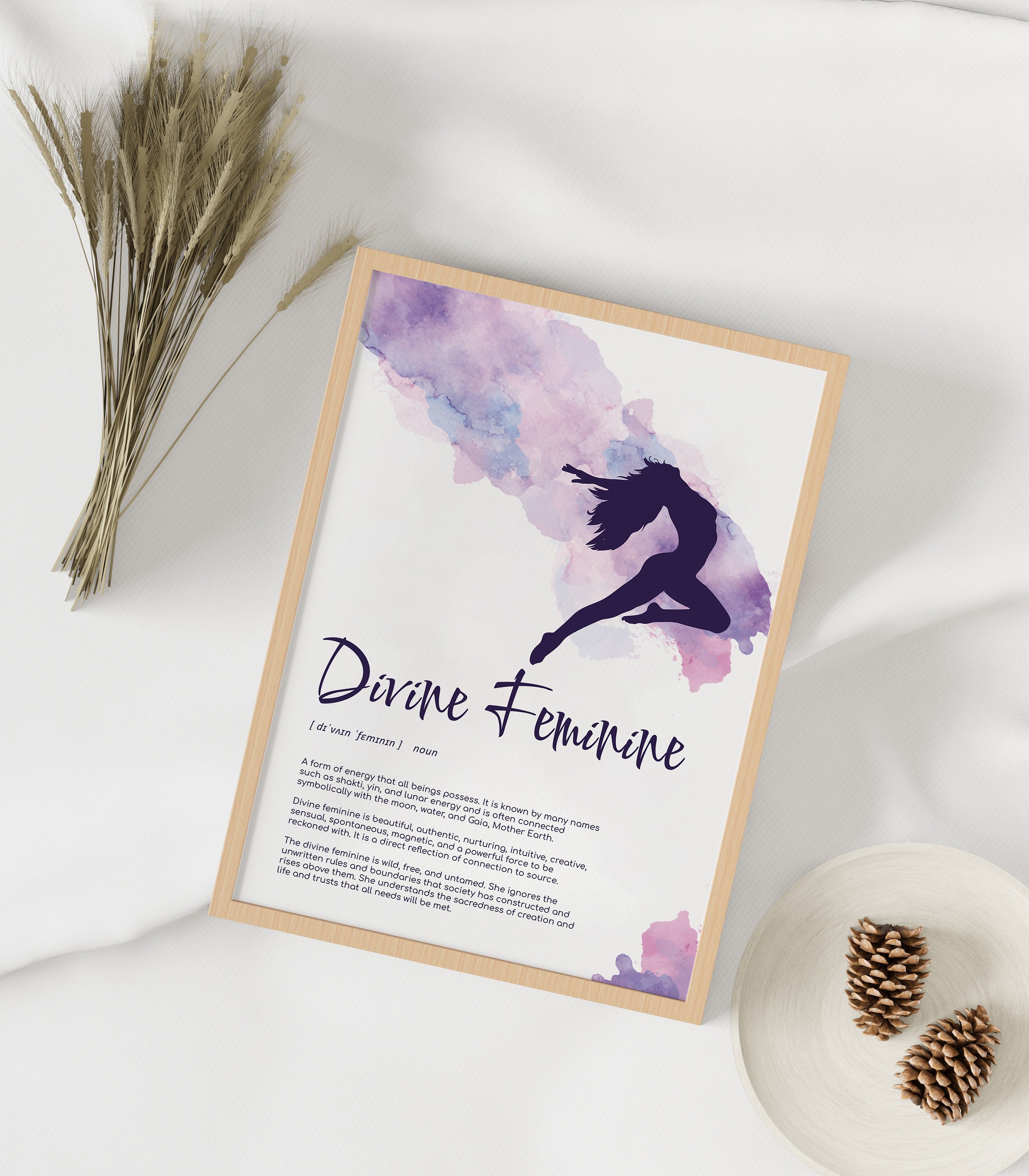 Divine Feminine Definition Print Spirituality Bedroom Home Decor Poster ...