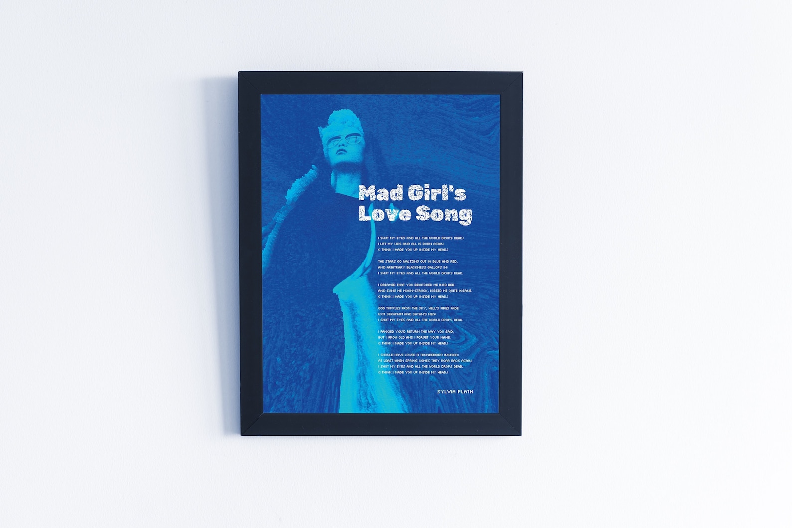 Sylvia Plath Poem Print, Mad Girl's Love Song, Poetry Art Decor, Plath ...