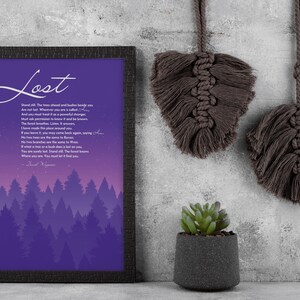 Lost Poem Art Print | David Wagoner | Literary Wall Decor | Poetry Wall ...