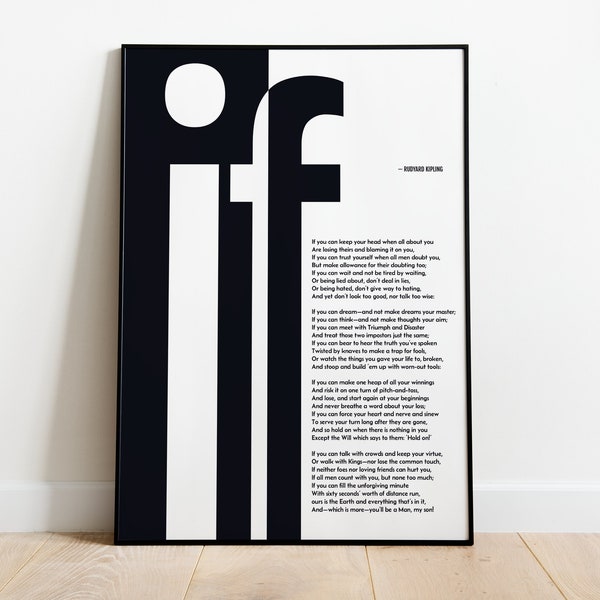 If Rudyard Kipling - Etsy
