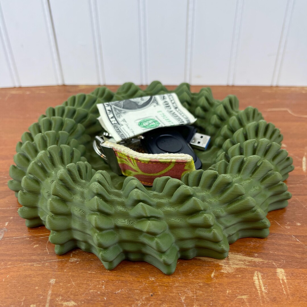 3D Printed Small Bowl Catch All Tray, Drop Tray, Organic Design, Eco ...