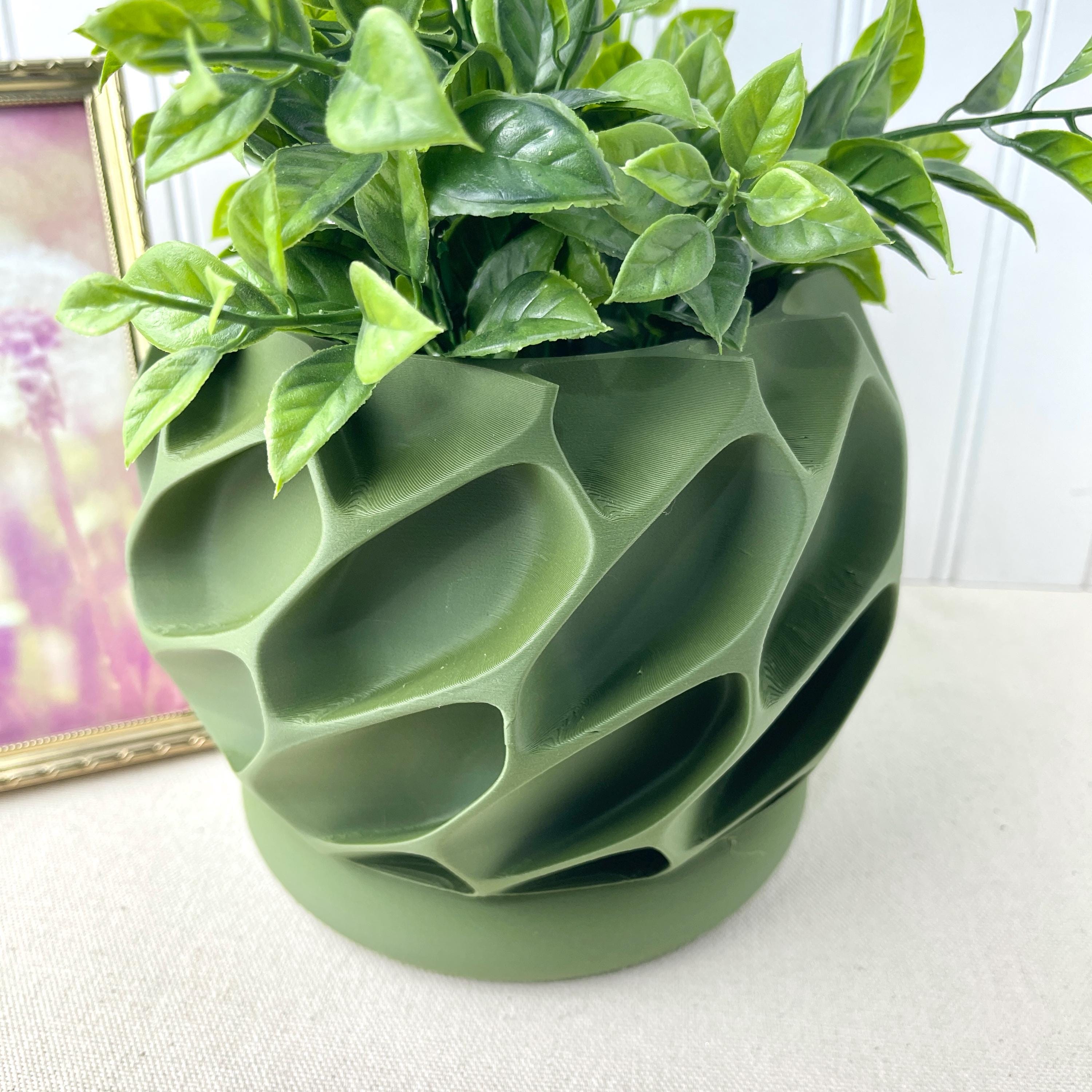 Modern Geometric Planter Pot, Exo Planter Pot, Indoor Flower Pot ...