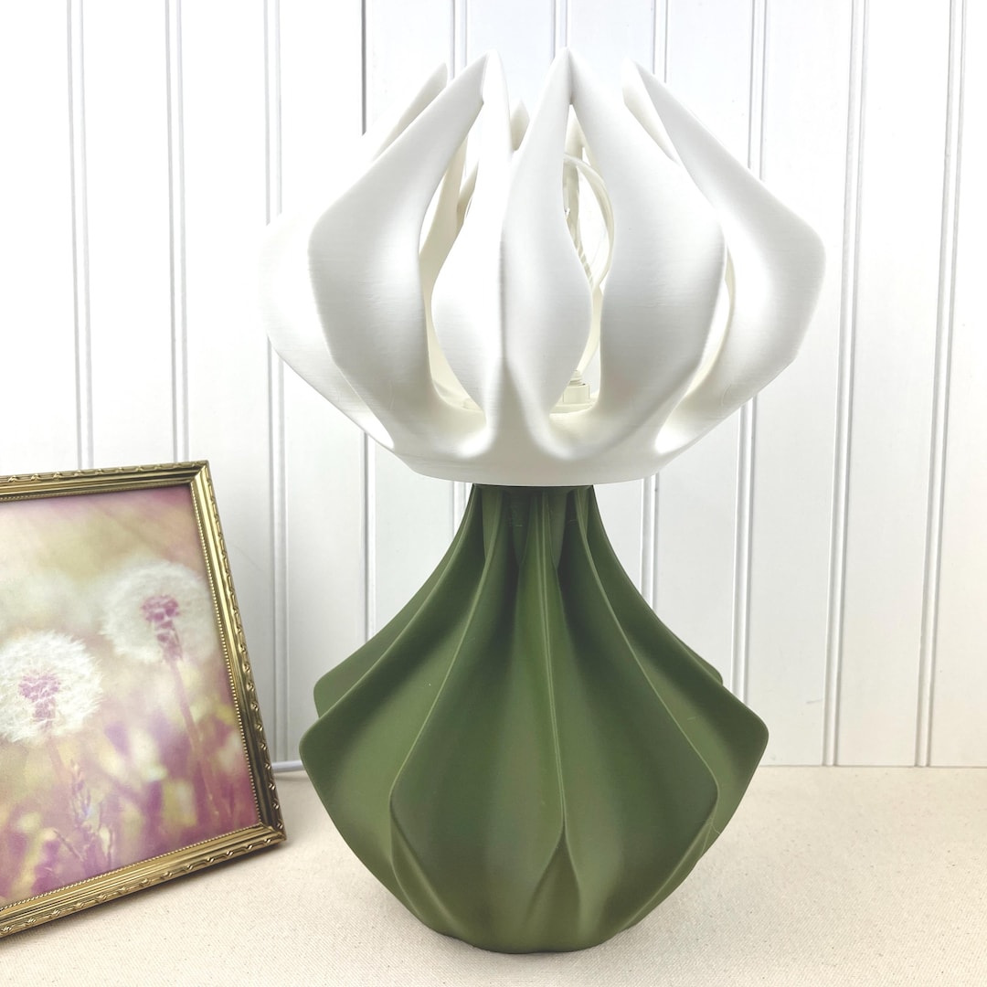 Lotus Inspired Table Lamp, Bloom Table Lamp, Desk Lamp and Shade ...