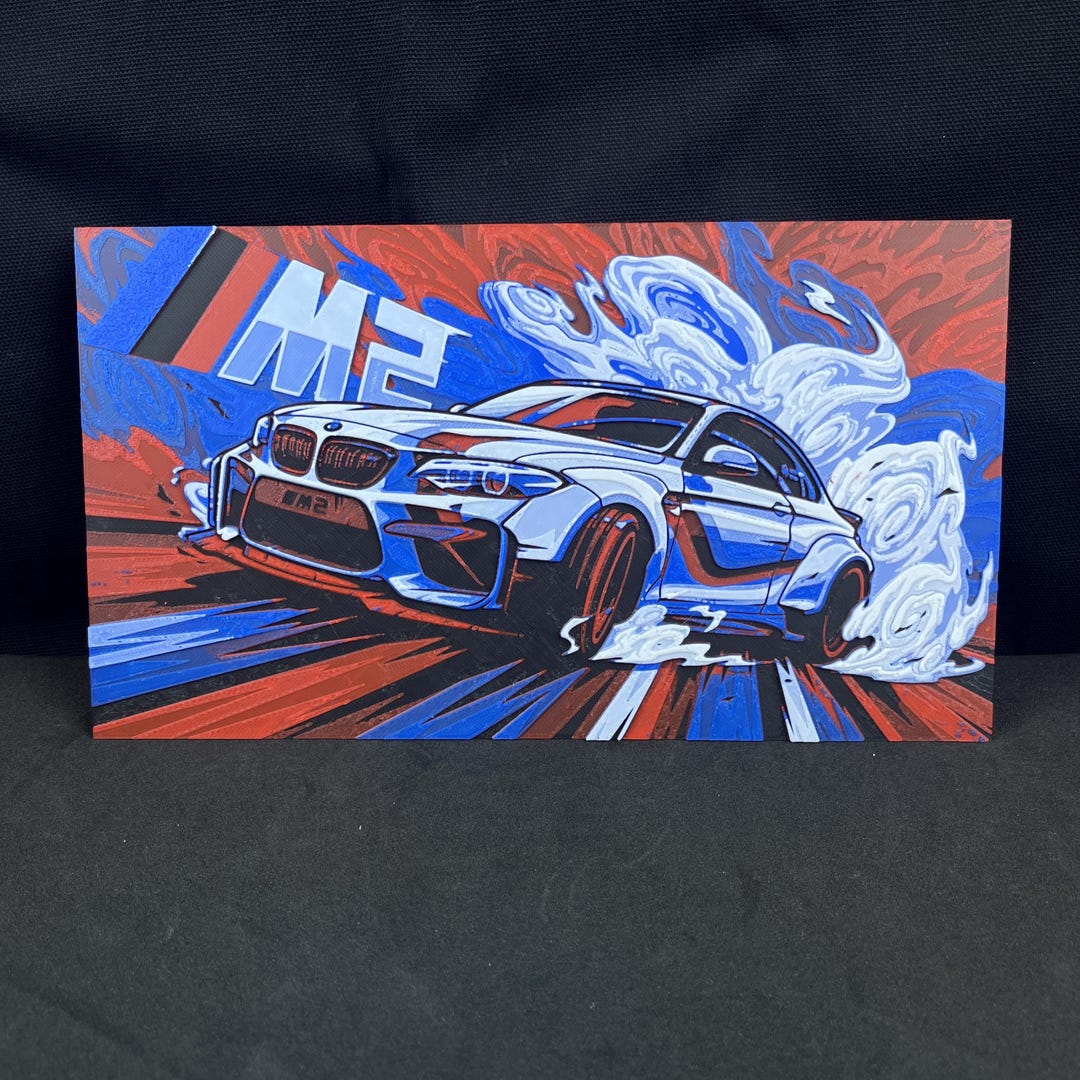 BMW M2 Wall Art, Car Art, Hueforge Art Print, Wall Art, Textured Art - Etsy