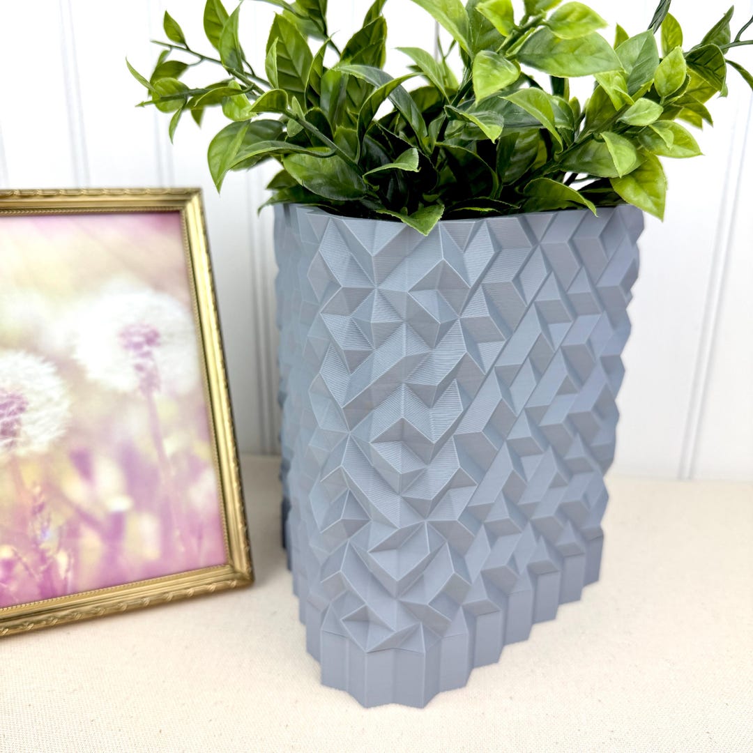 Cobble Planter 02, Indoor Flower Pot, Tabletop Planter, Triangular ...