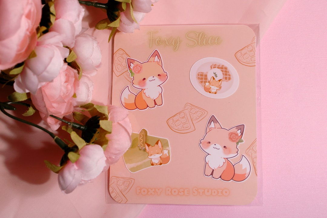 Foxy Slice Sticker Pack, Kawaii Stickers, Bullet Journal Planner ...