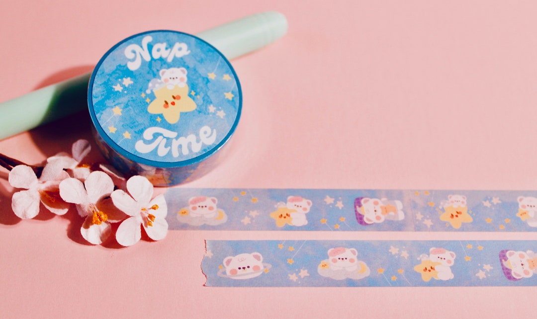 Cute Nap Time Washi Tape, Decorative Gift Packing Washi Tape Self ...