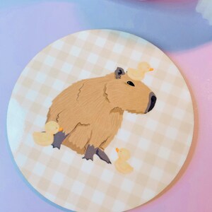 Cute Capybara Coaster, Capybara, Kawaii Drinks Coaster, Capybara Drinks ...