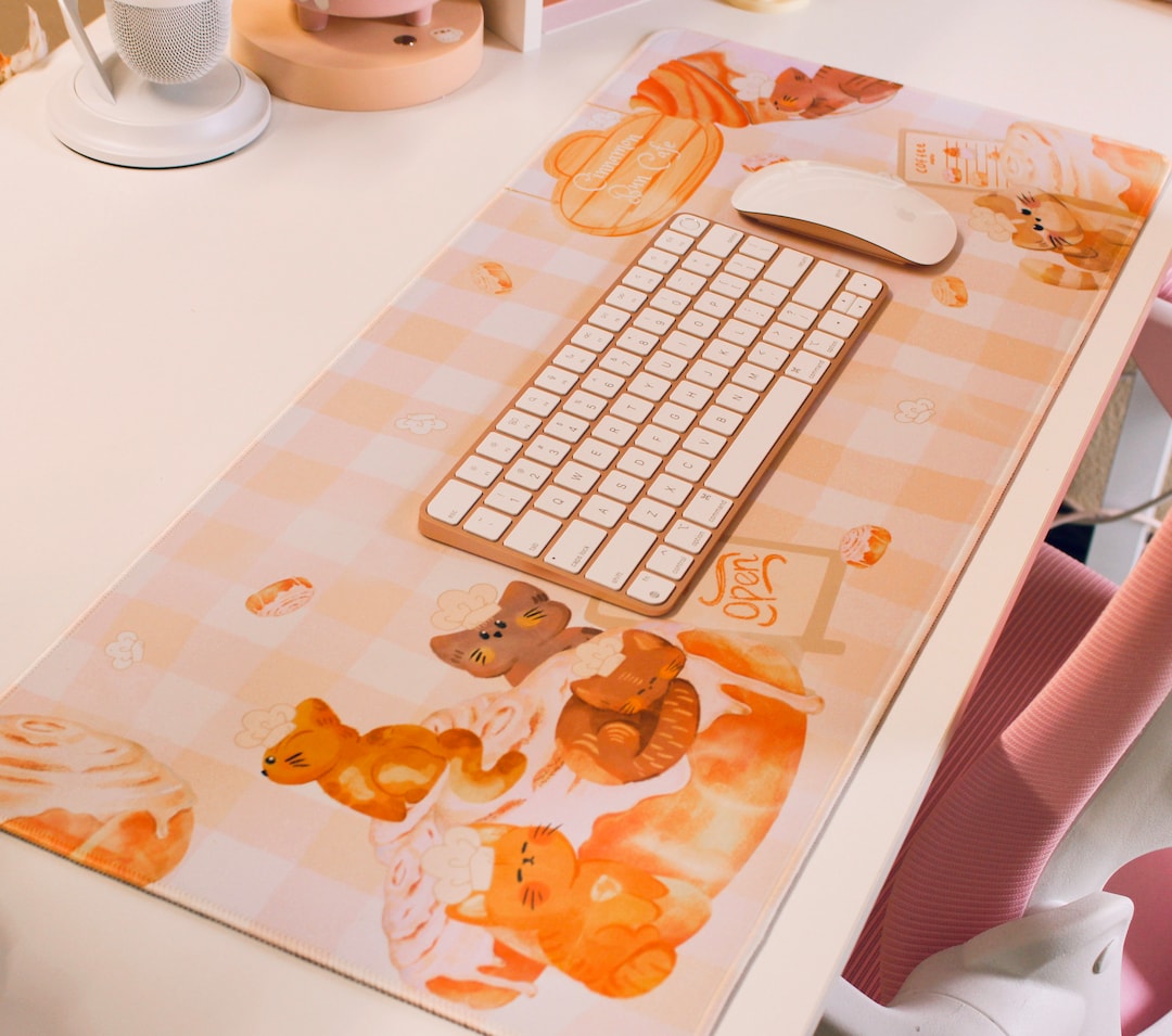 Cinnamon Bun Cafe Mousemat, Large Cozy Gaming Mousemat, Kawaii Desk ...