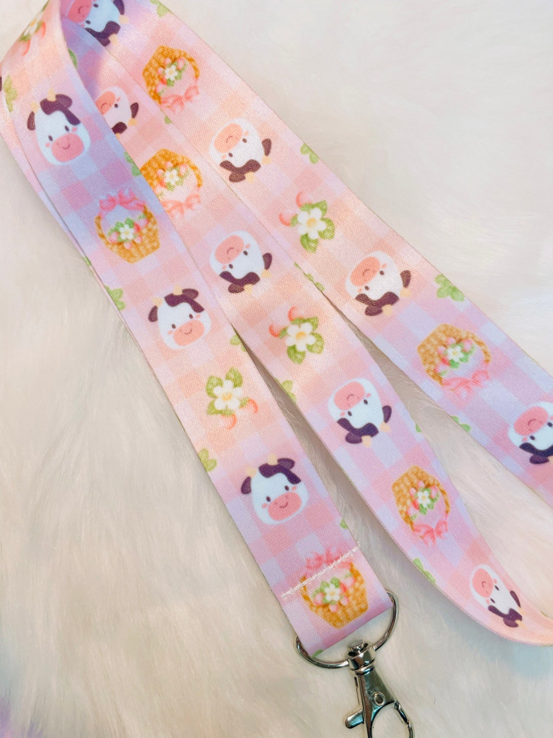 Strawberry Cow Landyard, I.D Lanyard Tag Badge Key Holder, Fruity ...