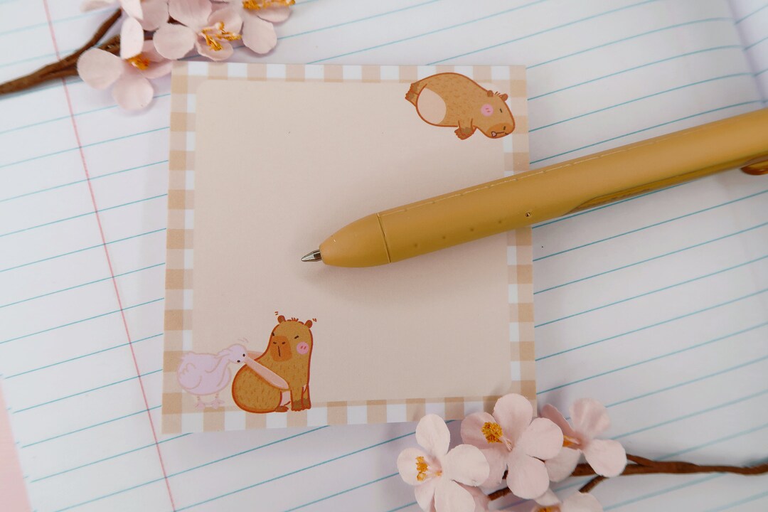 Cute Capybara Memo Pads, Bullet Journaling, Notepad, Stationary, Kawaii ...